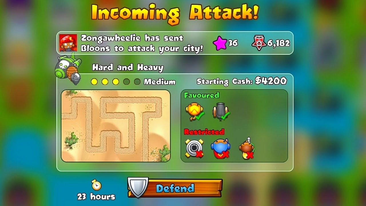 How I DEFEND and REVENGE on Incoming Attack in Bloons Monkey City... 🐵 ...