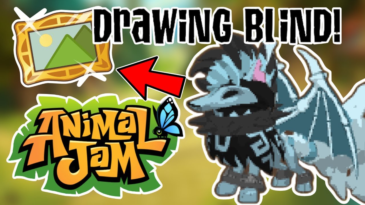 DRAWING BLIND - ANIMAL JAM - DRAWING CHALLENGE *SO HARD* - YouTube