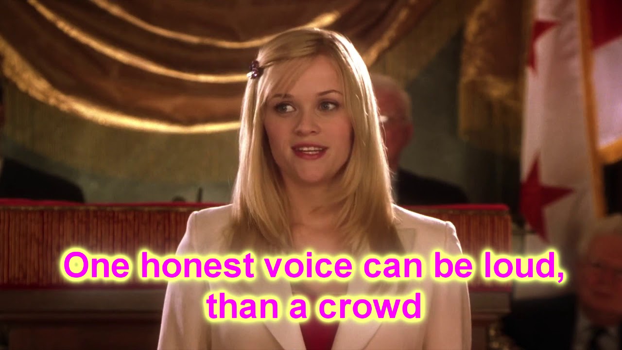 Elle Woods, Speak Up! Speech - Legally Blonde 2 - YouTube