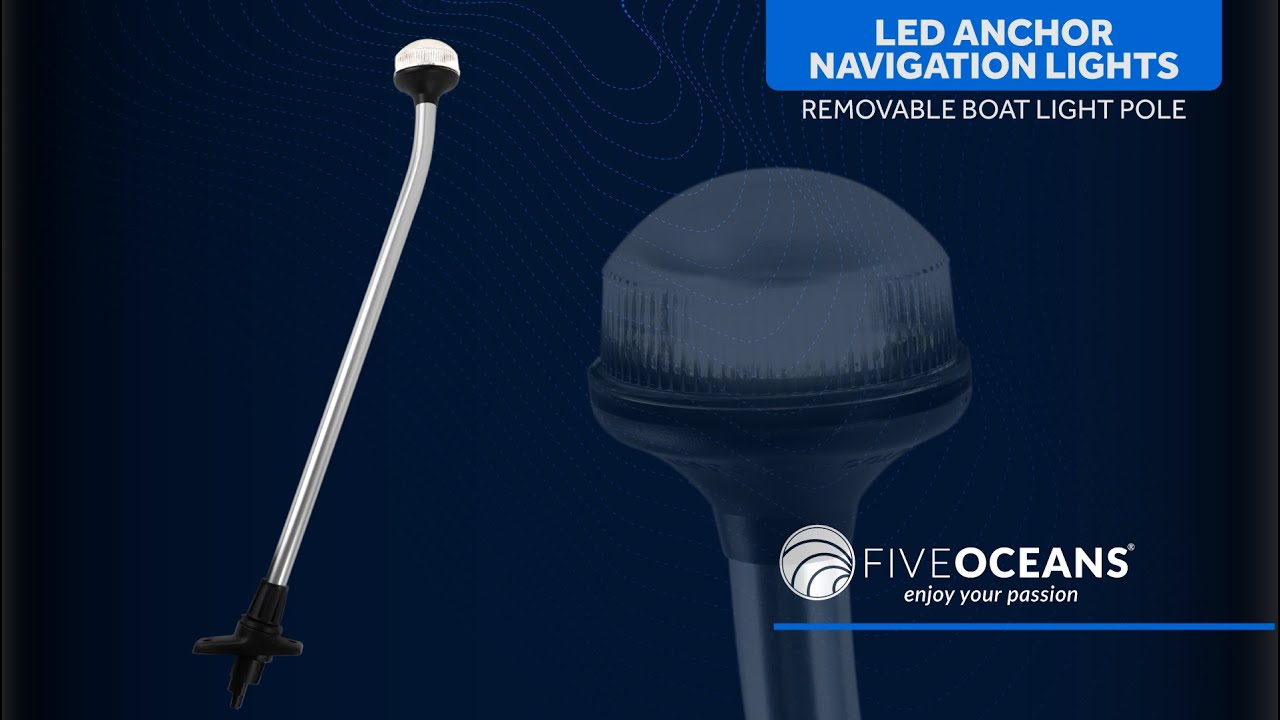 LED Anchor Navigation Lights, Removable Boat Light Pole BY: FIVEOCEANS ...