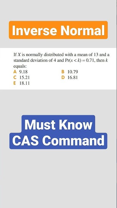 Inverse Normal: Find Value (Must Know CAS Command) - YouTube