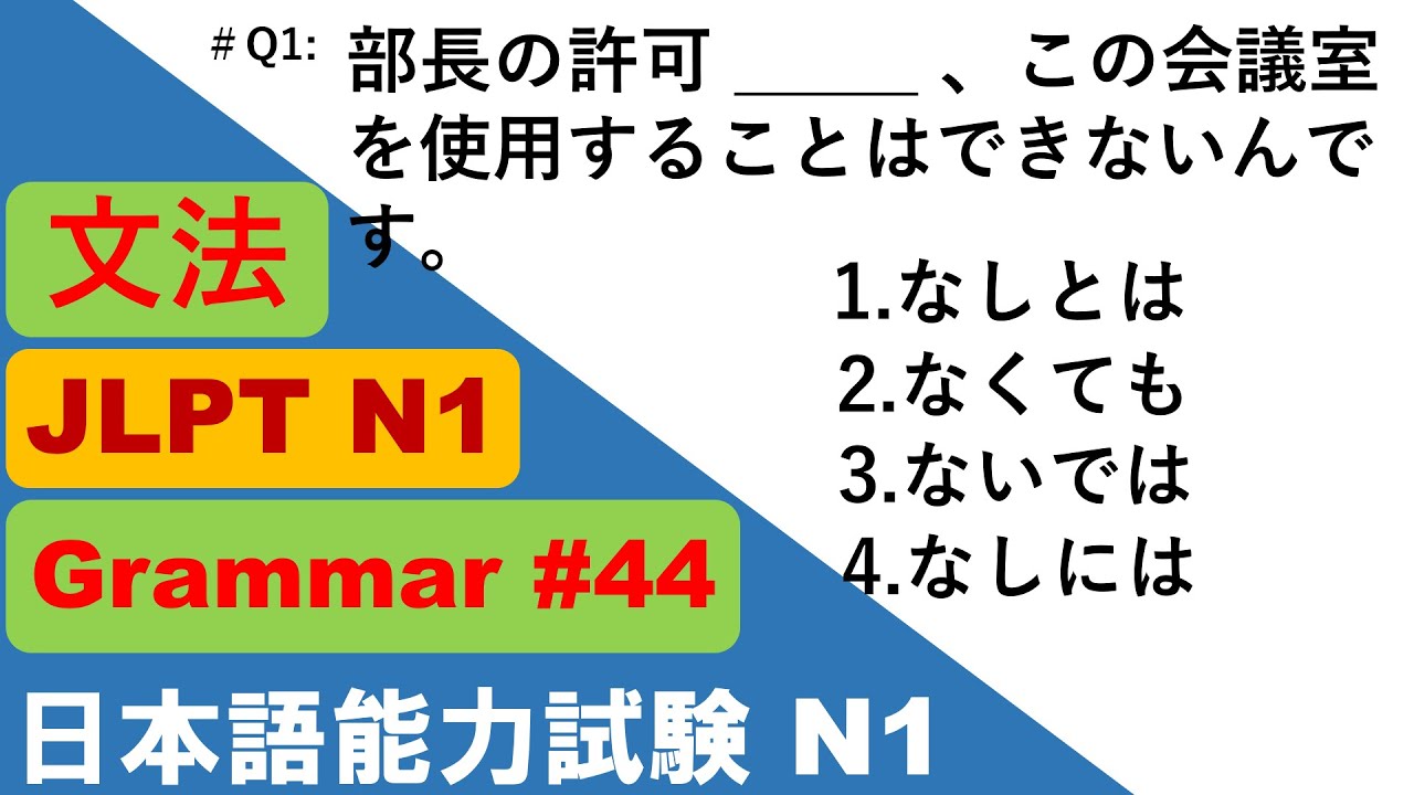 JLPT N1 Grammar Questions and Answers | Sample JLPT Questions and ...