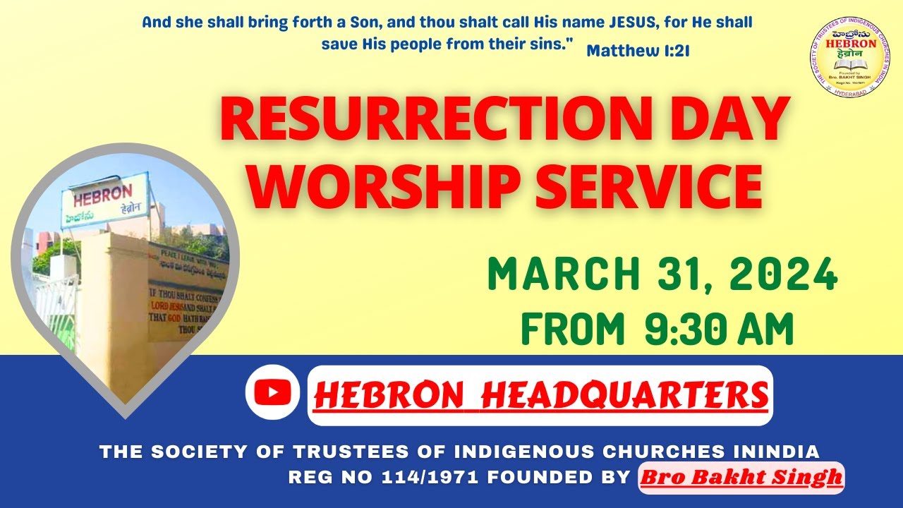 RESURRECTION DAY WORSHIP SERVICE ( 31-03-2024 ) - YouTube