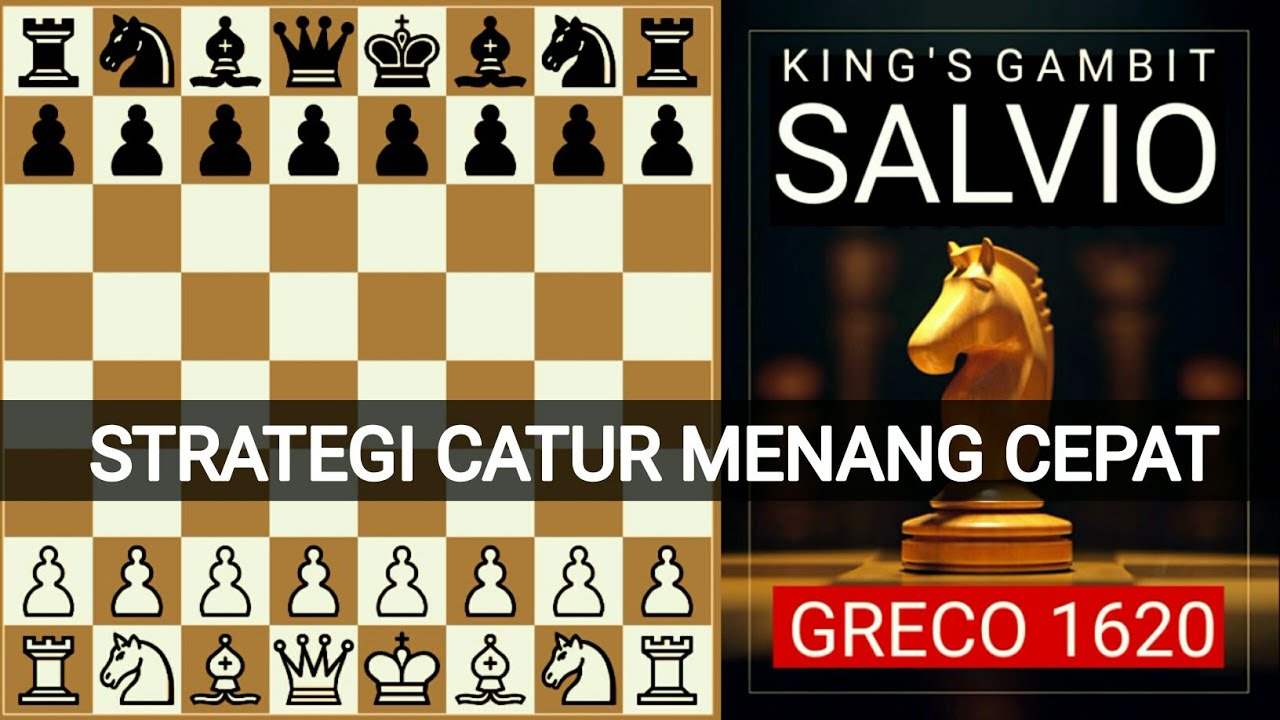 Strategi Catur Mematikan | GAMBIT RAJA GRECO 1620 - YouTube