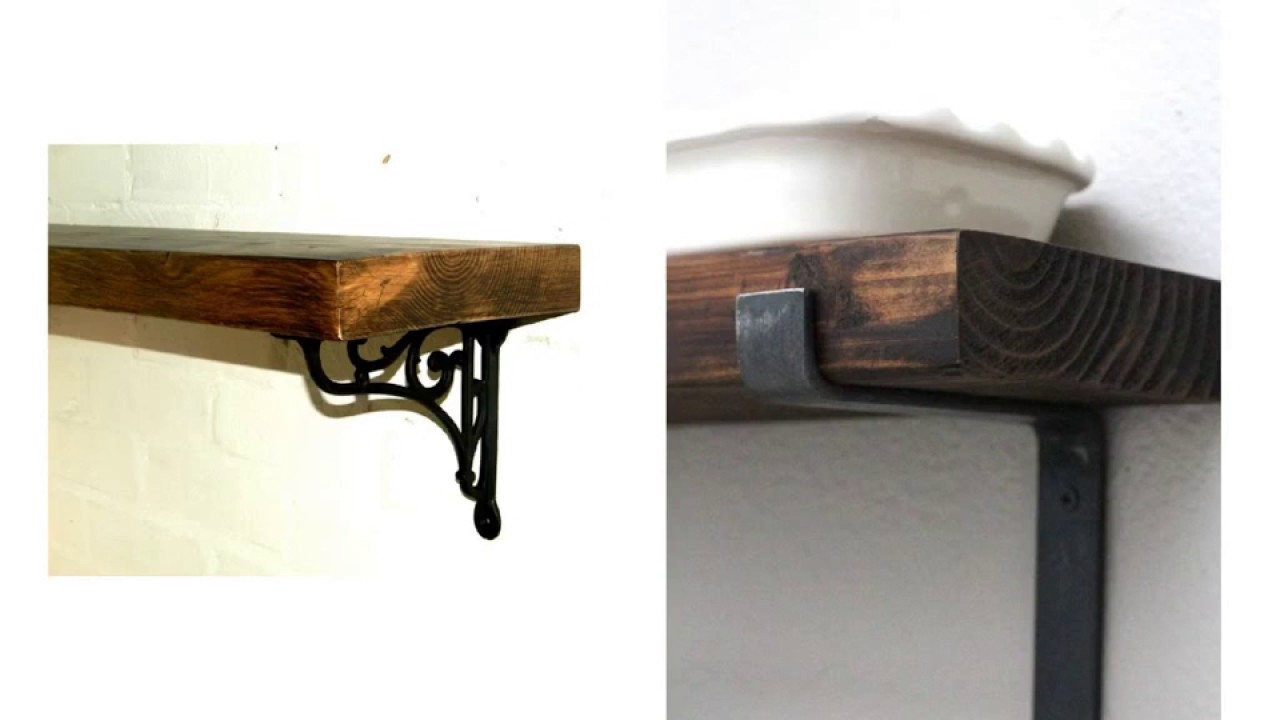 Elegant Rustic Wood Shelf Brackets For Great Wall - YouTube
