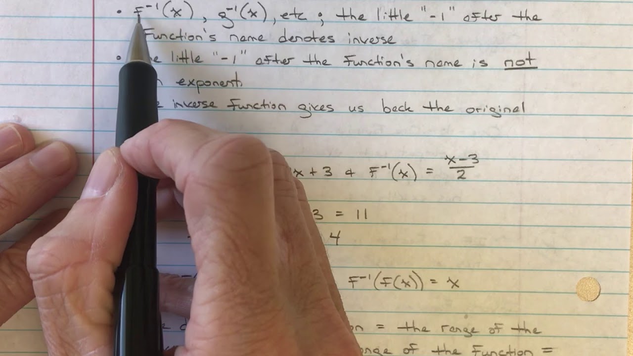 Inverse Functions: Properties - YouTube