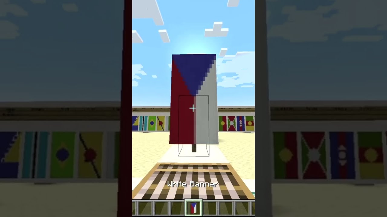 Czech Republic Flag Minecraft Banner Tutorial #Shorts - YouTube