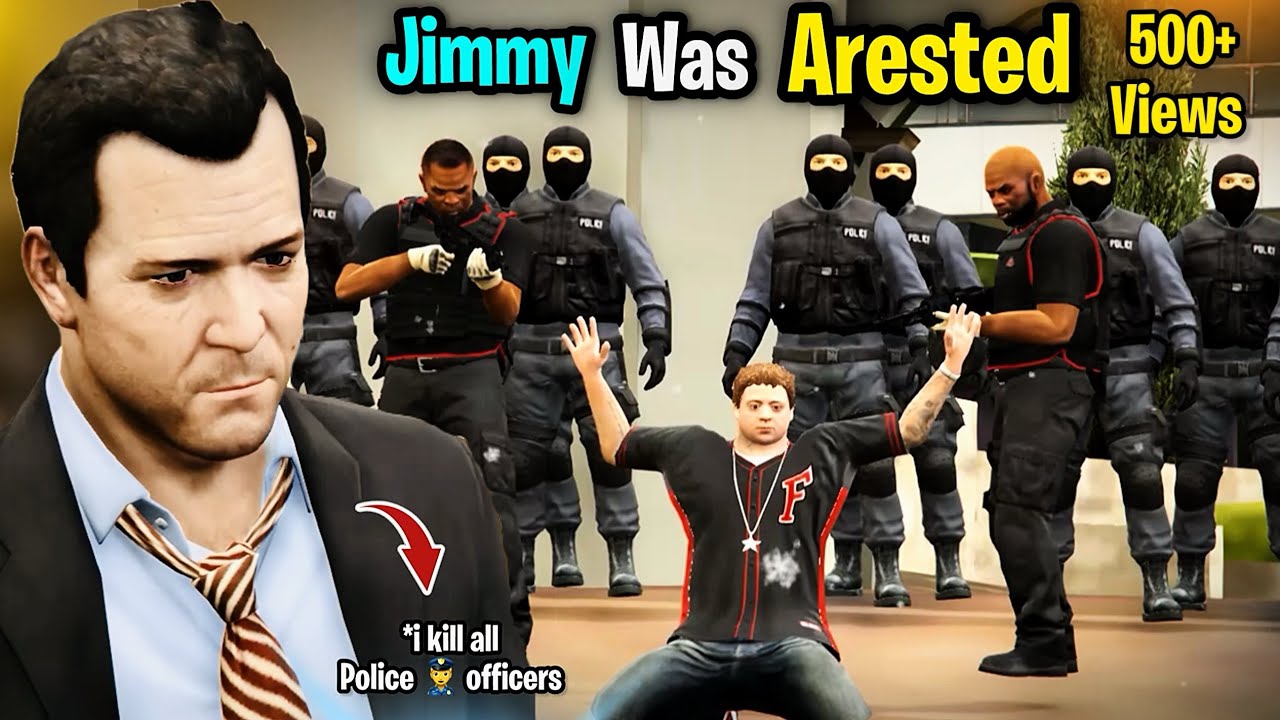 JIMMY WAS ARESTED MICHEAL KILL ALL POLICE 👮‍♂️ OFFICERS | GTA V ...
