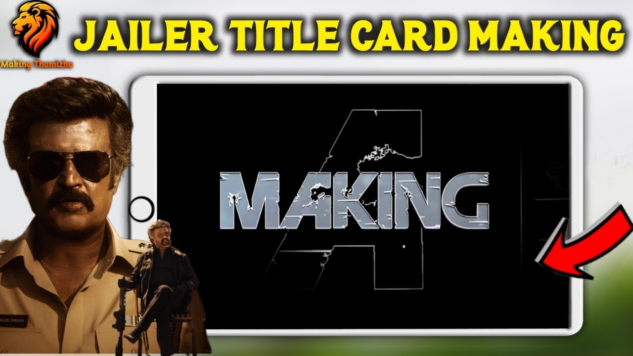 Jailer Title card making|How to edit jailer title card - YouTube