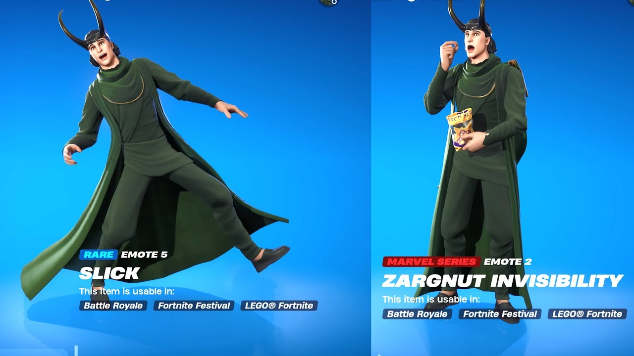 Loki Skin Showcase with Emotes and Dances | Fortnite Loki Skin - YouTube