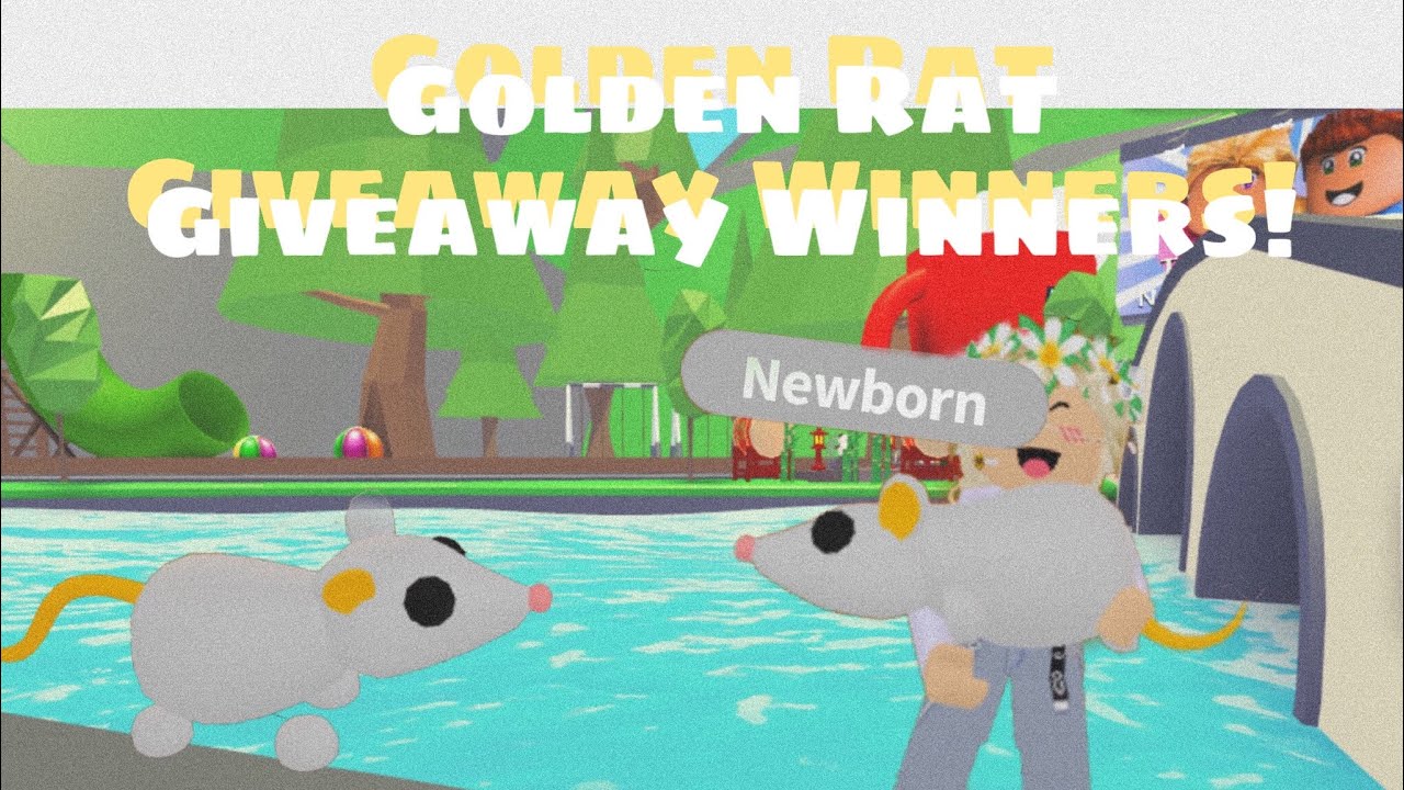 Golden Rat Giveaway Winners! // Roblox Adopt Me - YouTube