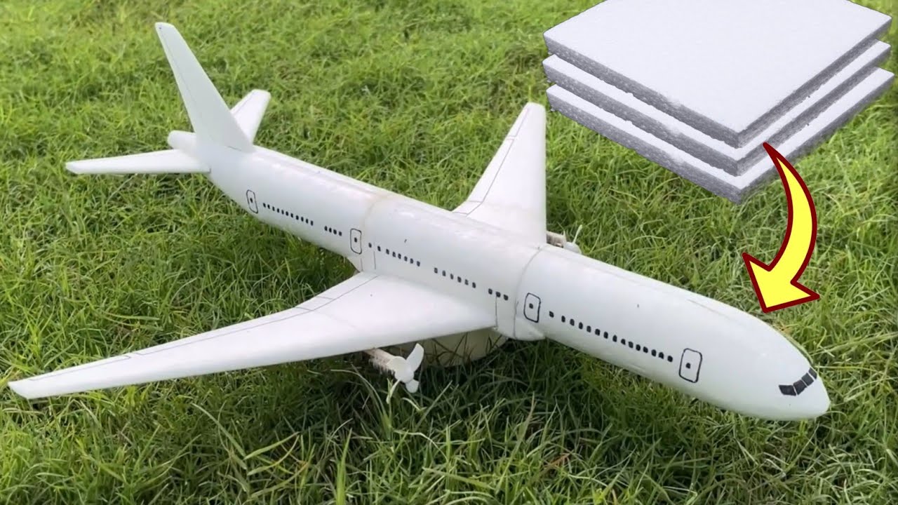Make RC Plane with thermocol sheet Timelapse - YouTube