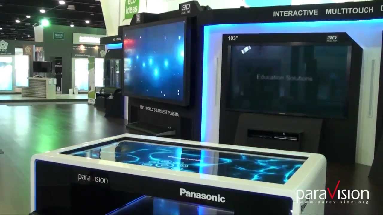 Multitouch largest interactive table, by Paravision & Panasonic, Gitex Dubai - YouTube