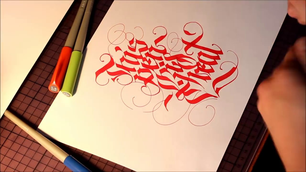 Pilot Parallel Lettering Pen | Test by THEOSONE - YouTube