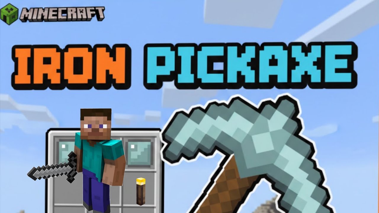 How to make an iron pickaxe in Minecraft😱⛏️। #minecraft - YouTube