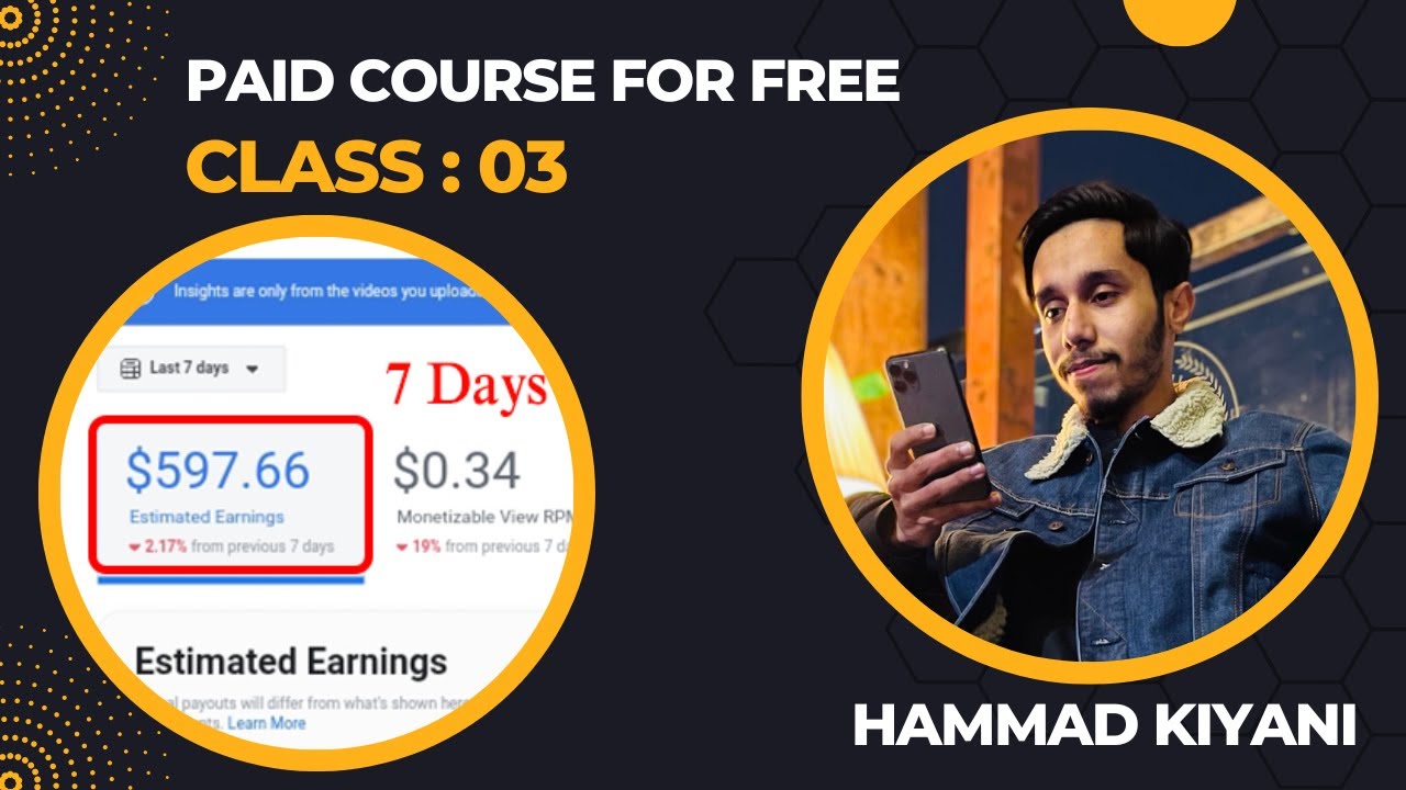Facebook Paid Course For Free Class 3 by Hammad Kiyani | Completing Watch Time With Live Stream ...