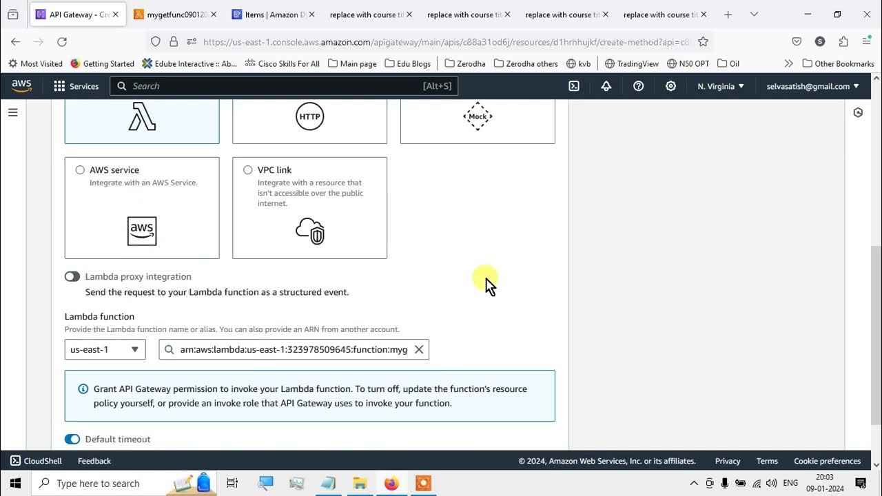 Develop Serverless Web Application on AWS using GET-METHOD get employee details by email - part ...