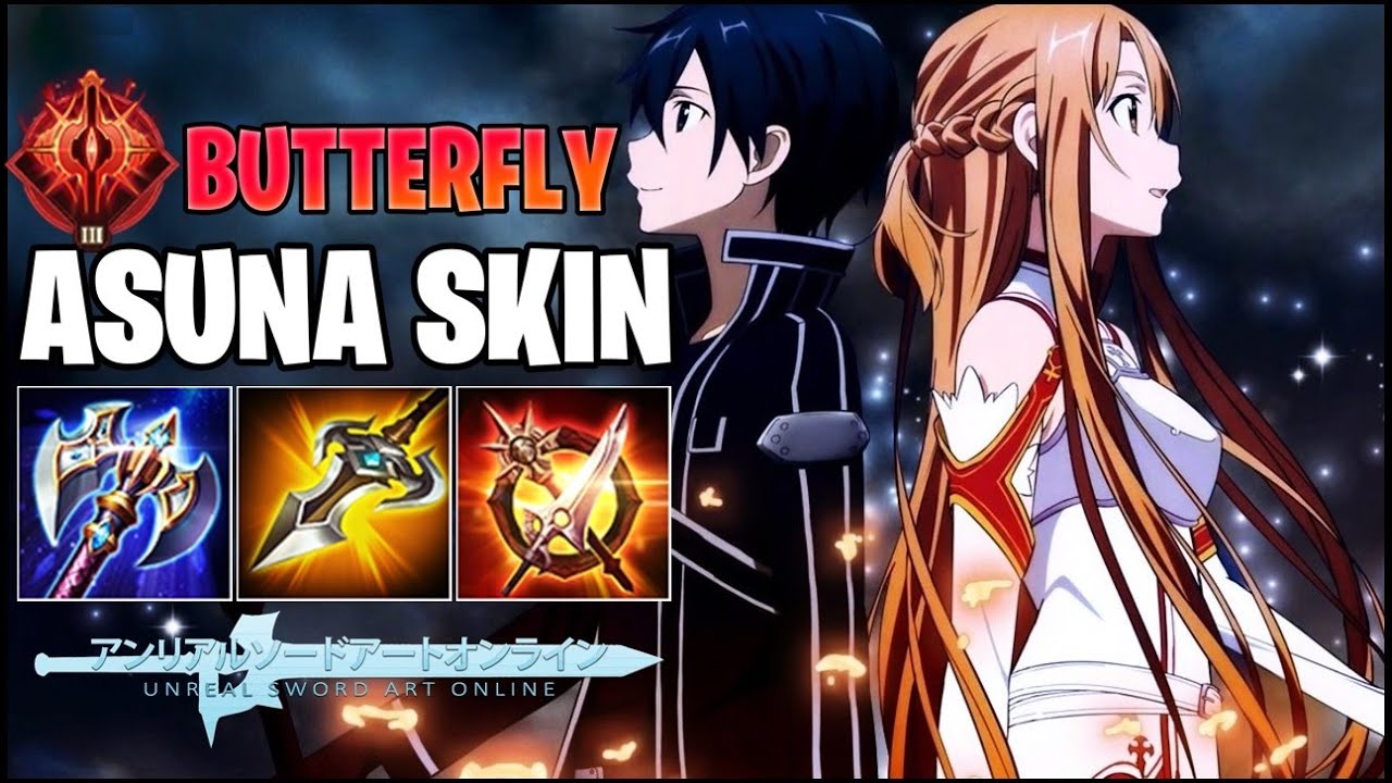 A SKIN DA ASUNA É MAIS TOP QUE A SKIN DO KIRITO! BUTTERFLY - YouTube