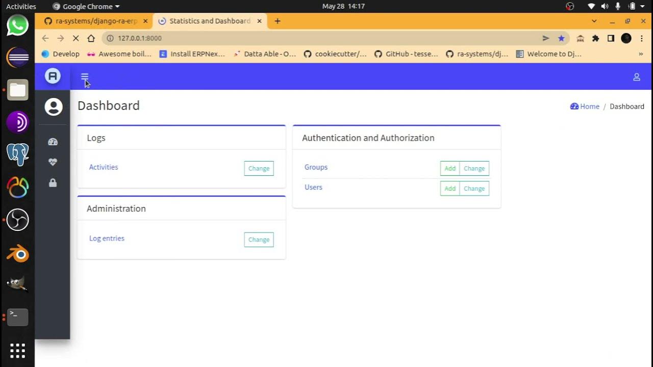 First Look Django-RA-ERP - YouTube