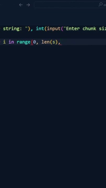 String In Chunks In Python Python Learnpython Programming Youtube