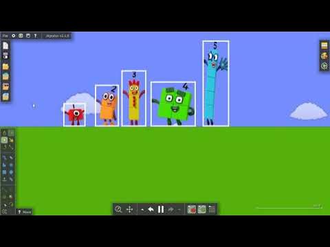 Algodoo Funny Crazy Number Blocks - YouTube