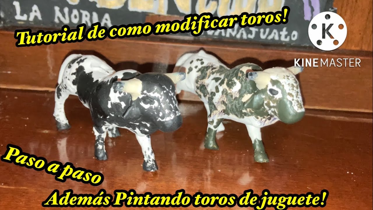 Tutorial de cómo modificar toros d juguete!Paso a paso!Proceso de cómo ...