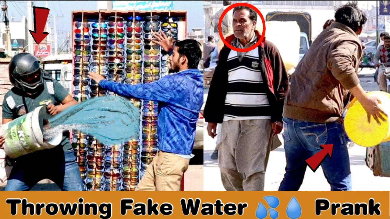 Throwing Fake Water On Strangers Prank | in Pakistan | P4 pyara - YouTube