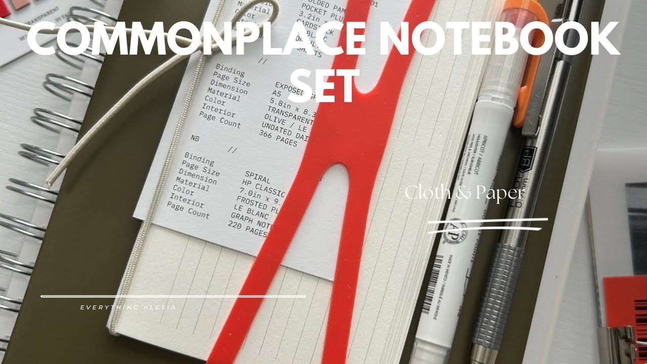 Unboxing | Commonplace Notebook Set | Cloth & Paper - YouTube