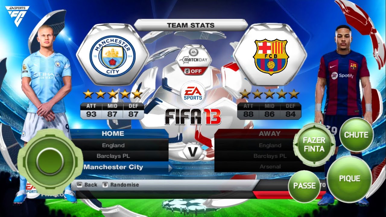 FIFA 24 MOD FIFA 13 MOBILE ANDROID OFFLINE GRÁFICOS 4K | MENU PS3 NOVAS ...