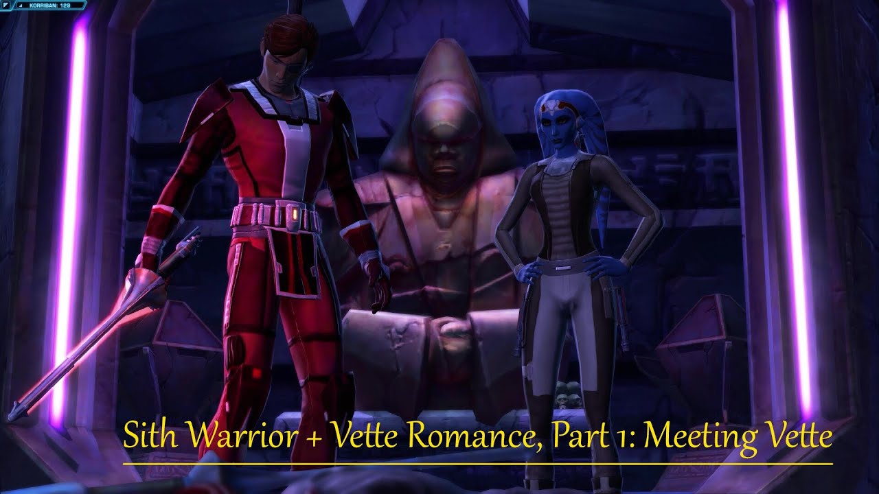 SWTOR: Sith Warrior + Vette Romance, Part 1- Meeting Vette - YouTube