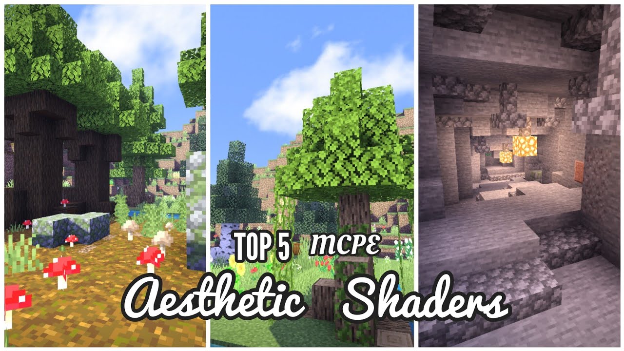 Top 5 Aesthetic [mcpe] shaders • ♡neiljays143♡ - YouTube
