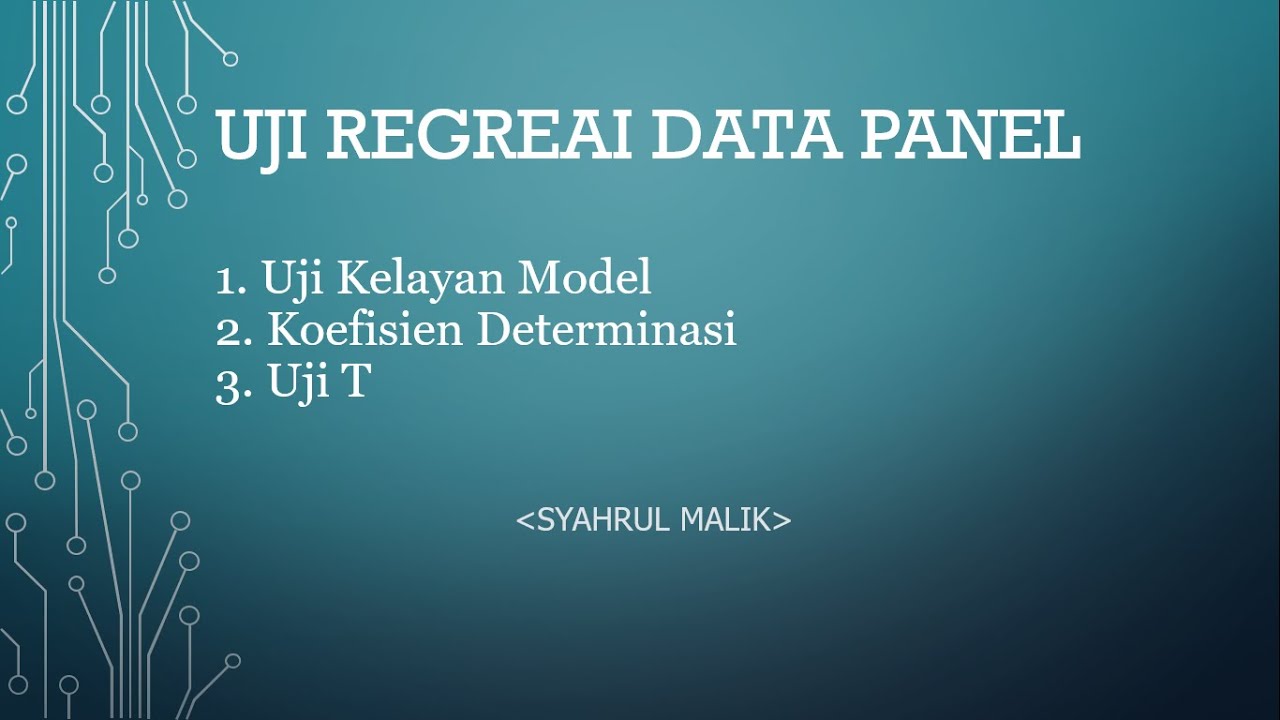 Uji regresi Data Panel - YouTube
