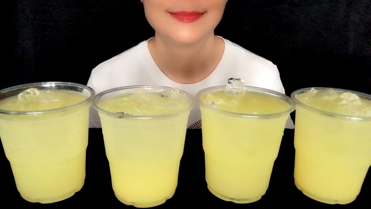 asmr drinks sounds drinking pineapple juice soda gulping eating mukbang ...