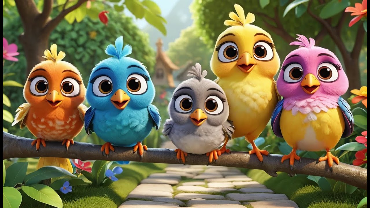 Four Little Birds Chirping Songs | Sweet Bird Nursery Rhyme for Kids ...