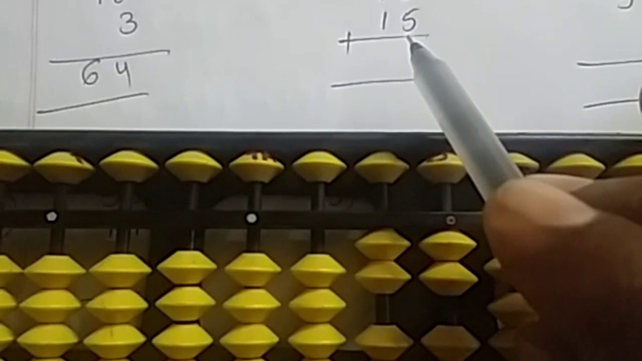 #abacus# Addition of two digit numbers on abacus || sri pragna - YouTube