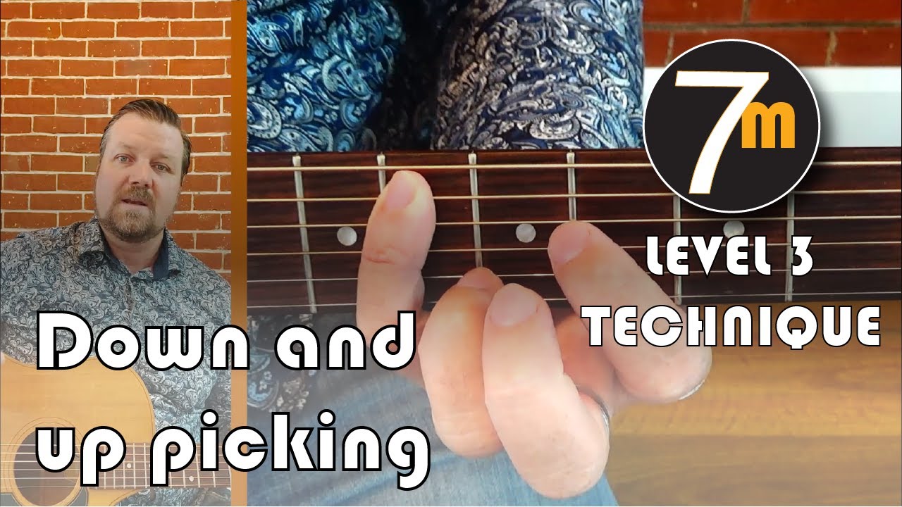 Down and up picking - Guitar lesson - level 3 - YouTube