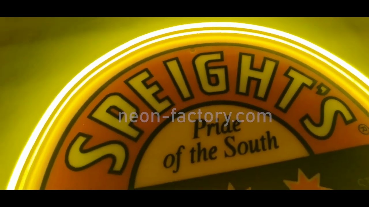 Speights beer neon sign | Custom made beer neon light for bars - YouTube