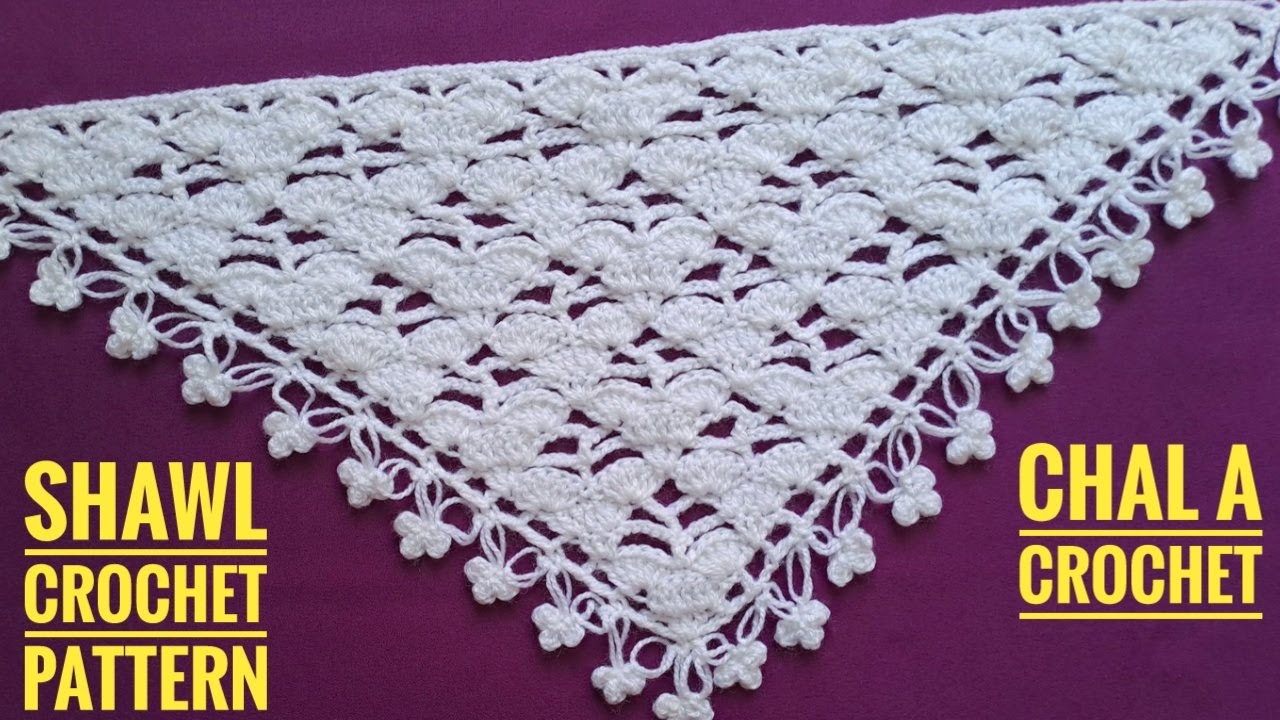 Teje Chal Triangular a Ganchillo paso a paso/Crochet Triangle Shawl ...