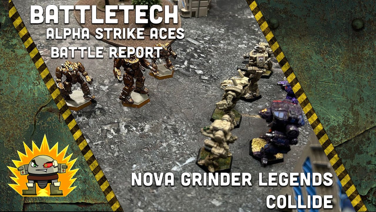 Battletech: NOVA Grinder Legends Collide - Alpha Strike Aces Battle Report - YouTube