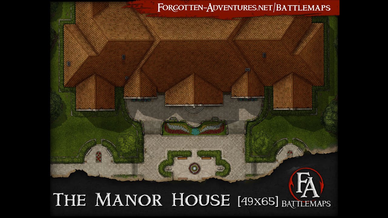 The Manor House [49x65] - Foundry VTT Preview [Premium Map] - YouTube