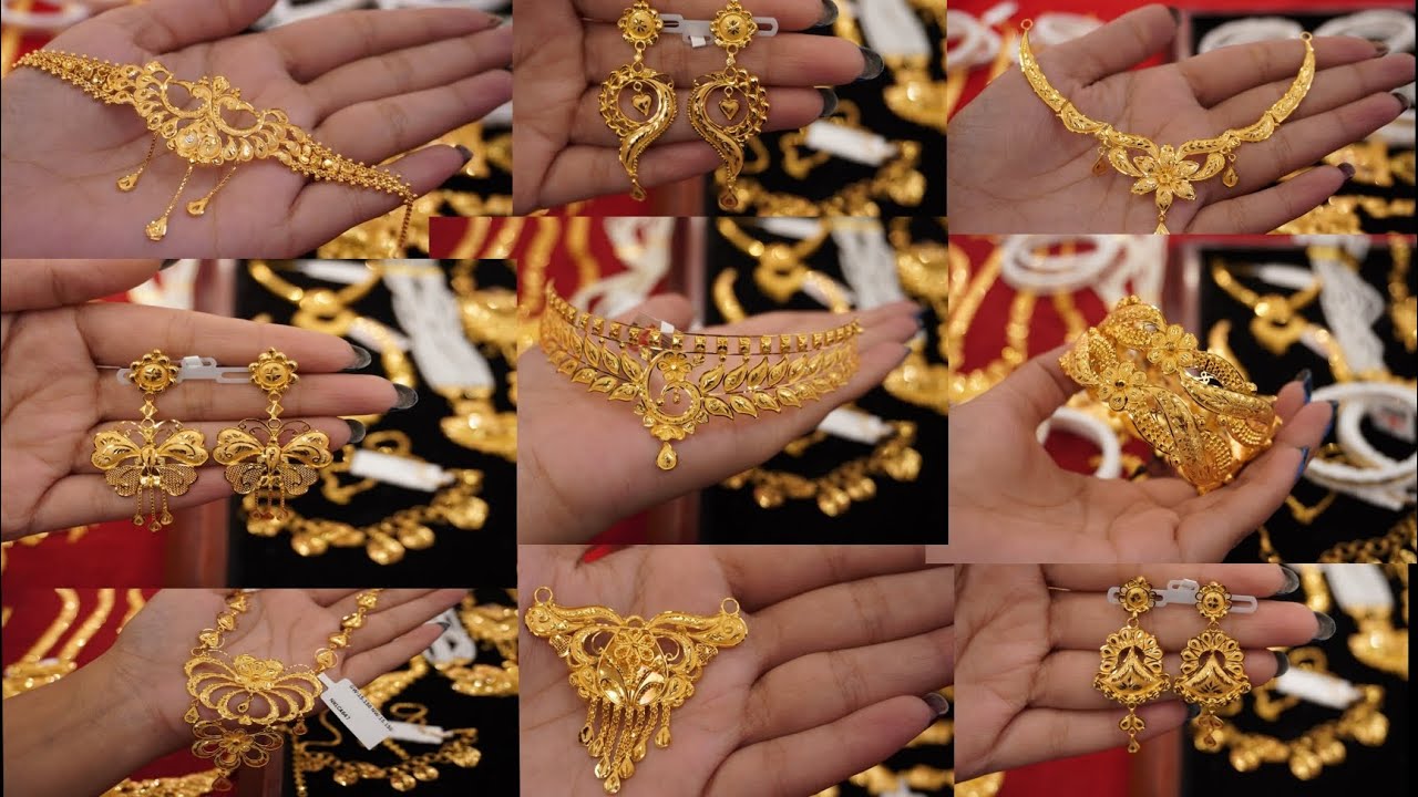 gold earrings choker necklace laccha haar designs | with weight - YouTube