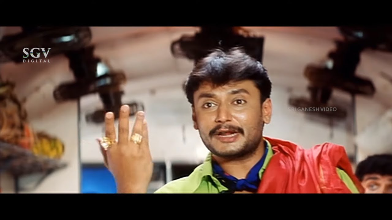 Radhika irritated By Darshan in Train Comedy Scene | Anatharu Kannada ...