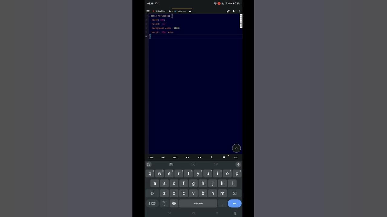 Cara Membuat Garis Di Html Css Youtube