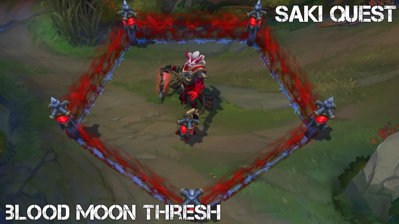 League of Legends - Skin Preview - Blood Moon Thresh e Bug - YouTube