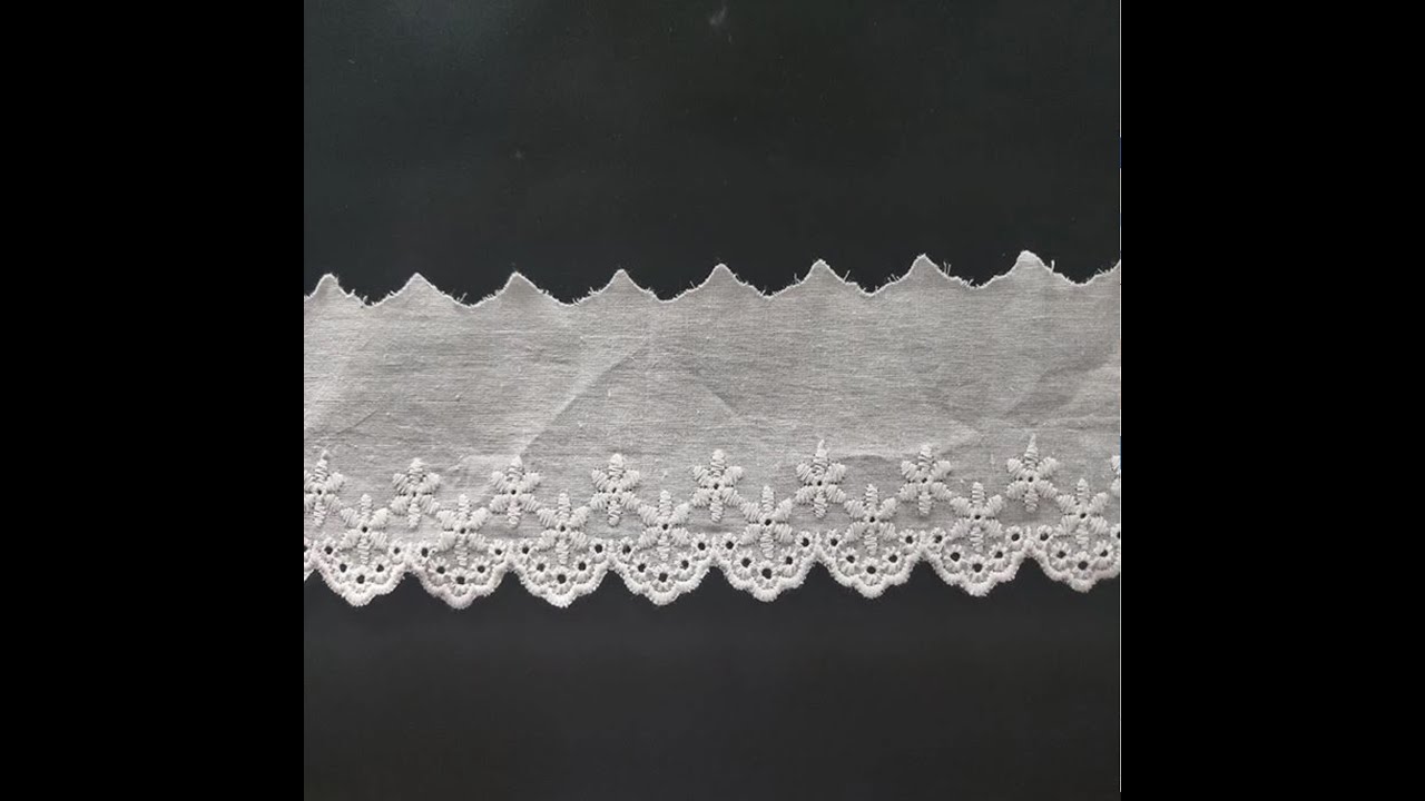 white eyelet ribbon - YouTube