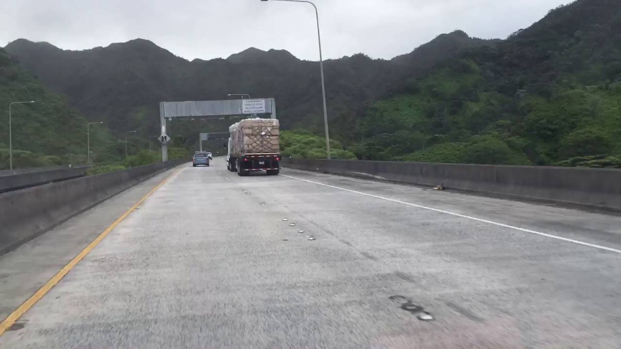 Time lapse footage driving on the beautiful H3 freeway on Oahu, Hawaii ...