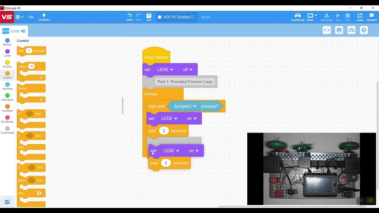 VEX V5 Activity 3.1.4 Part 1: Looping a Program - YouTube