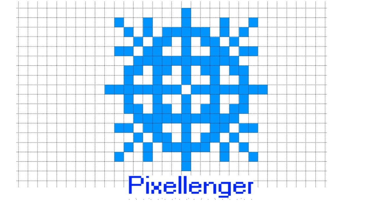 Snowflake How to Draw Pixel Art ** Как нарисовть снежинку по клеточкам ...