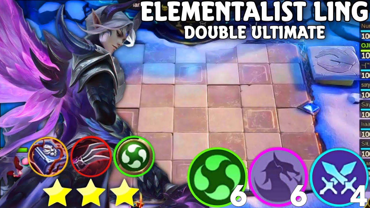 MAGIC CHESS HYPER 3 STAR ELEMENTALIST LING | DOUBLE ULTIMATE MLBB MAGIC ...