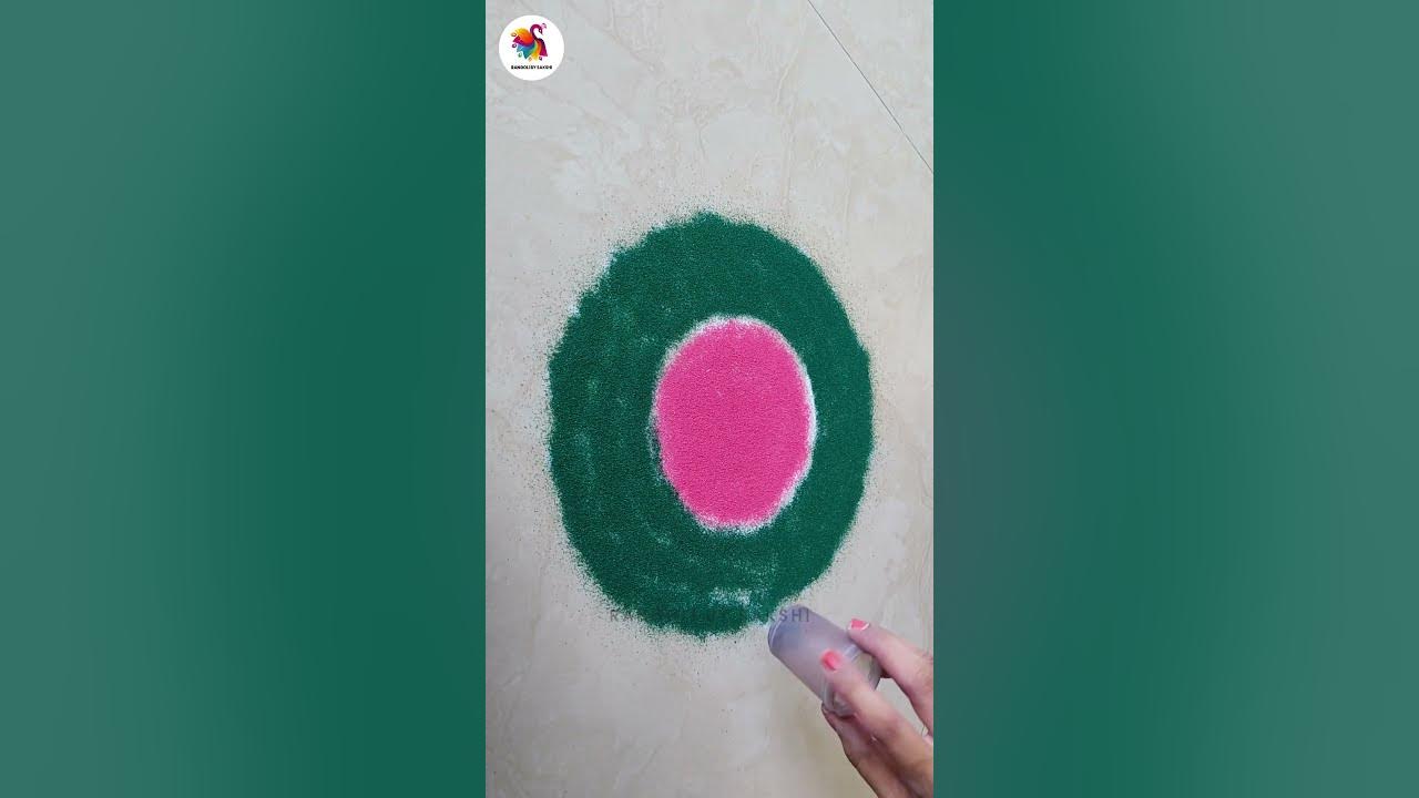how to use rangoli stencils 😳 easy trick to make beautiful rangoli 😍 #shorts #rangoli #trending ...